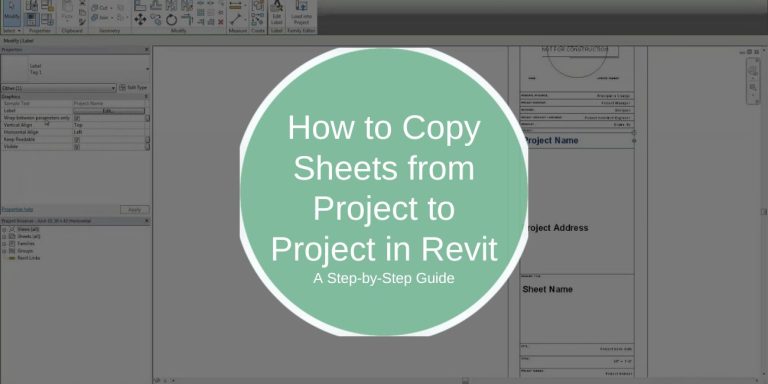 How to Copy Sheets from Project to Project in Revit - NavThemes