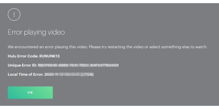 How to Fix Hulu Error Code RUNUNK13 – Quick & Easy Solutions