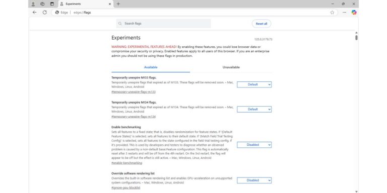 How to Enable edge://flags in Microsoft Edge to Access Its Menu